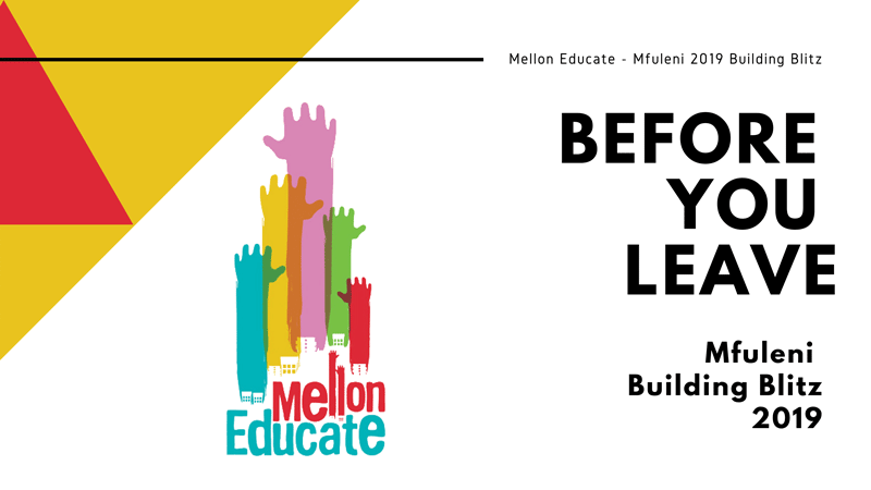 Mellon Educate Building Blitz Pre Departure Information - Mellon Educate